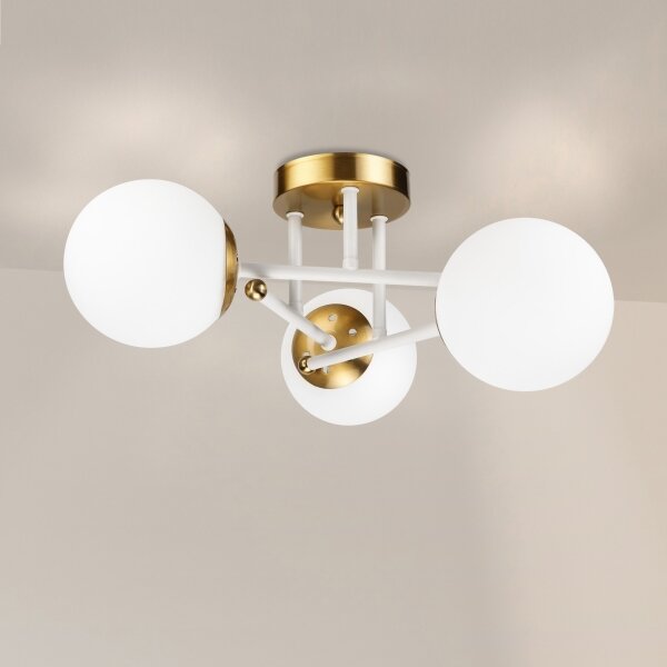 Brilagi - Lampadario a montaggio superficiale MALIVA 3xE14/15W/230V ...