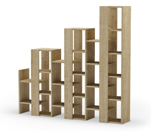 Scaffale in rovere decorato in colore naturale 158x151 cm Anissa ...