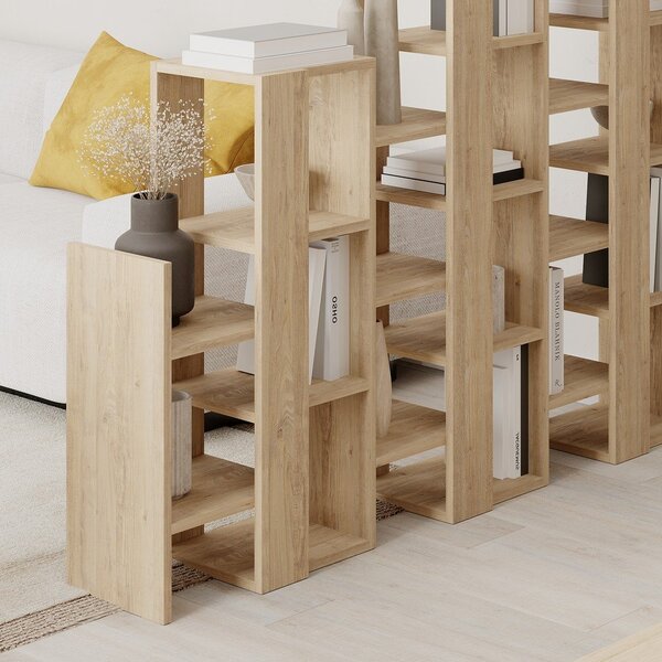 Scaffale in rovere decorato in colore naturale 158x151 cm Anissa ...