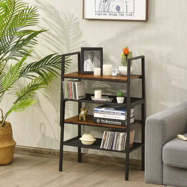 Costway Set di 2 scaffali compatti a 2 livelli in legno e rete ...