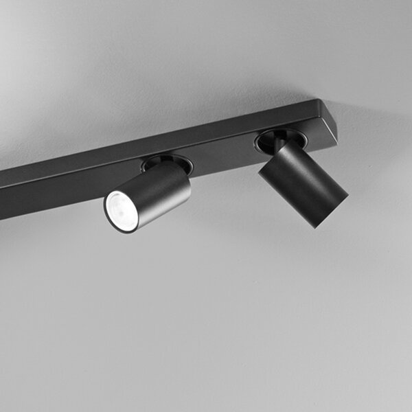 Spot Contemporaneo Oddy Alluminio Nero 5 Luci Gu10 | FAVI.it