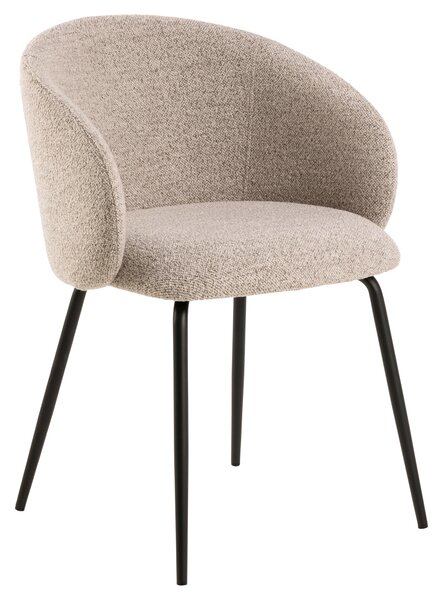 CLARA Beige Caffelatte (tessuto Monza 60)/gambe nere - SEDIA MODERNA ...