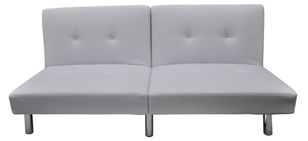 Divano letto ribaltabile due posti pelle bianco | FAVI.it