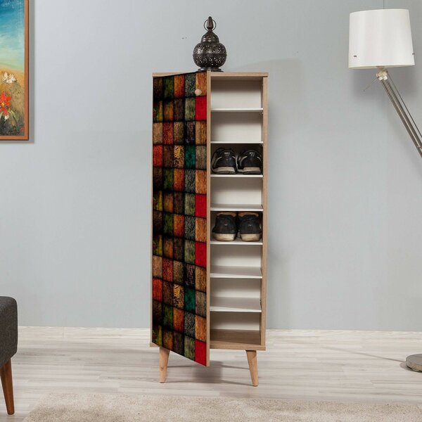 Scarpiera design legno e multicolore 50x135h cm in legno - Giadeite ...