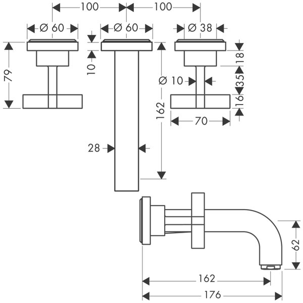 Axor Citterio rubinetto per lavabo da incasso cromo 39313000 | FAVI.it